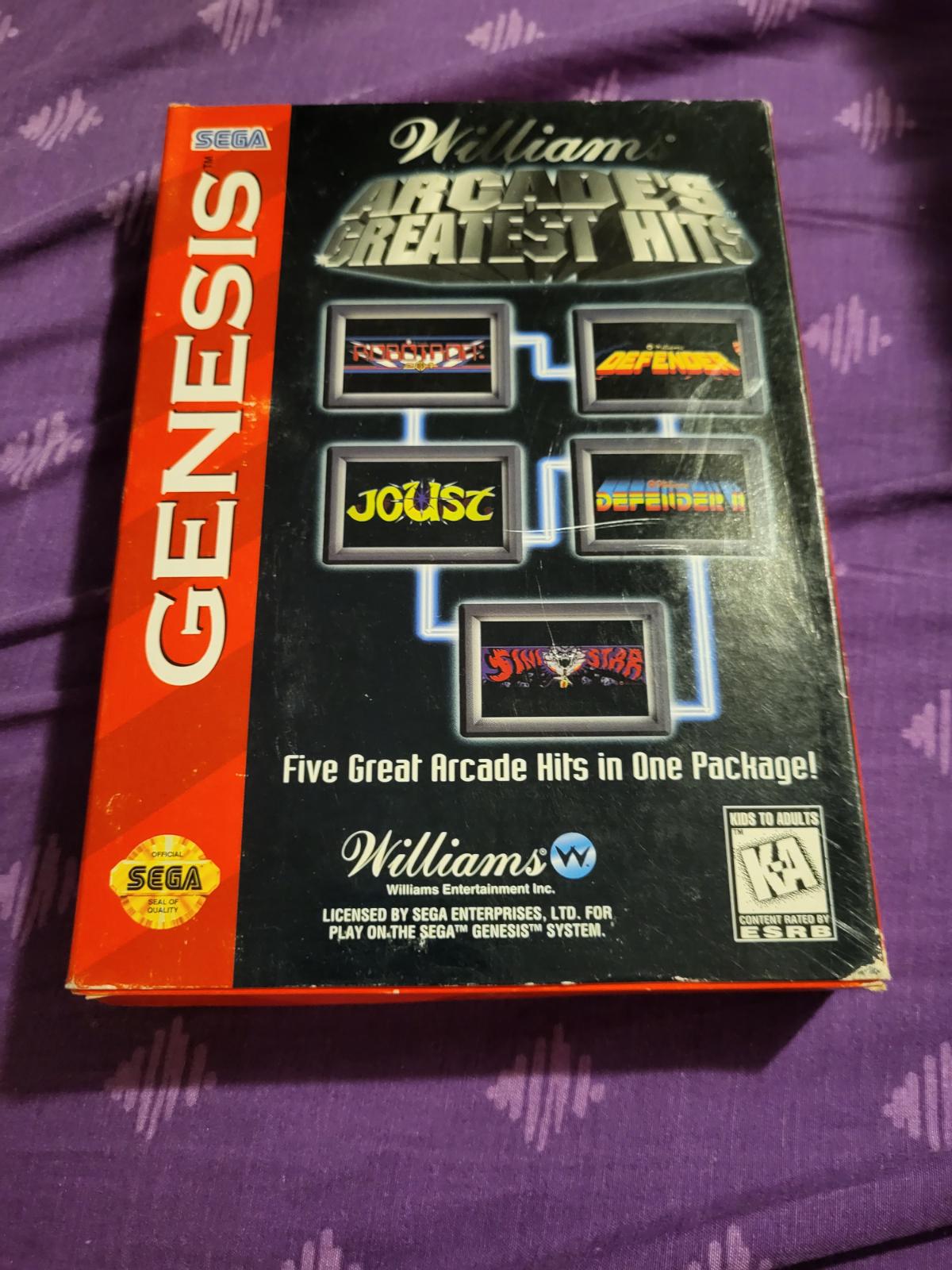 Williams Arcade's Greatest Hits | Item, Box, and Manual | Sega Genesis