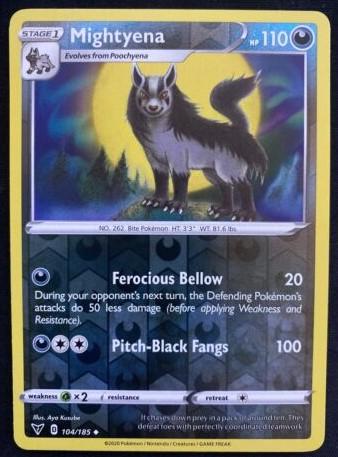 Mightyena [Reverse Holo] #104 Prices | Pokemon Vivid Voltage | Pokemon ...