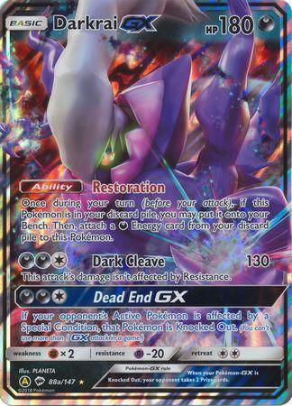 Darkrai GX #88a Prices | Pokemon Burning Shadows | Pokemon Cards