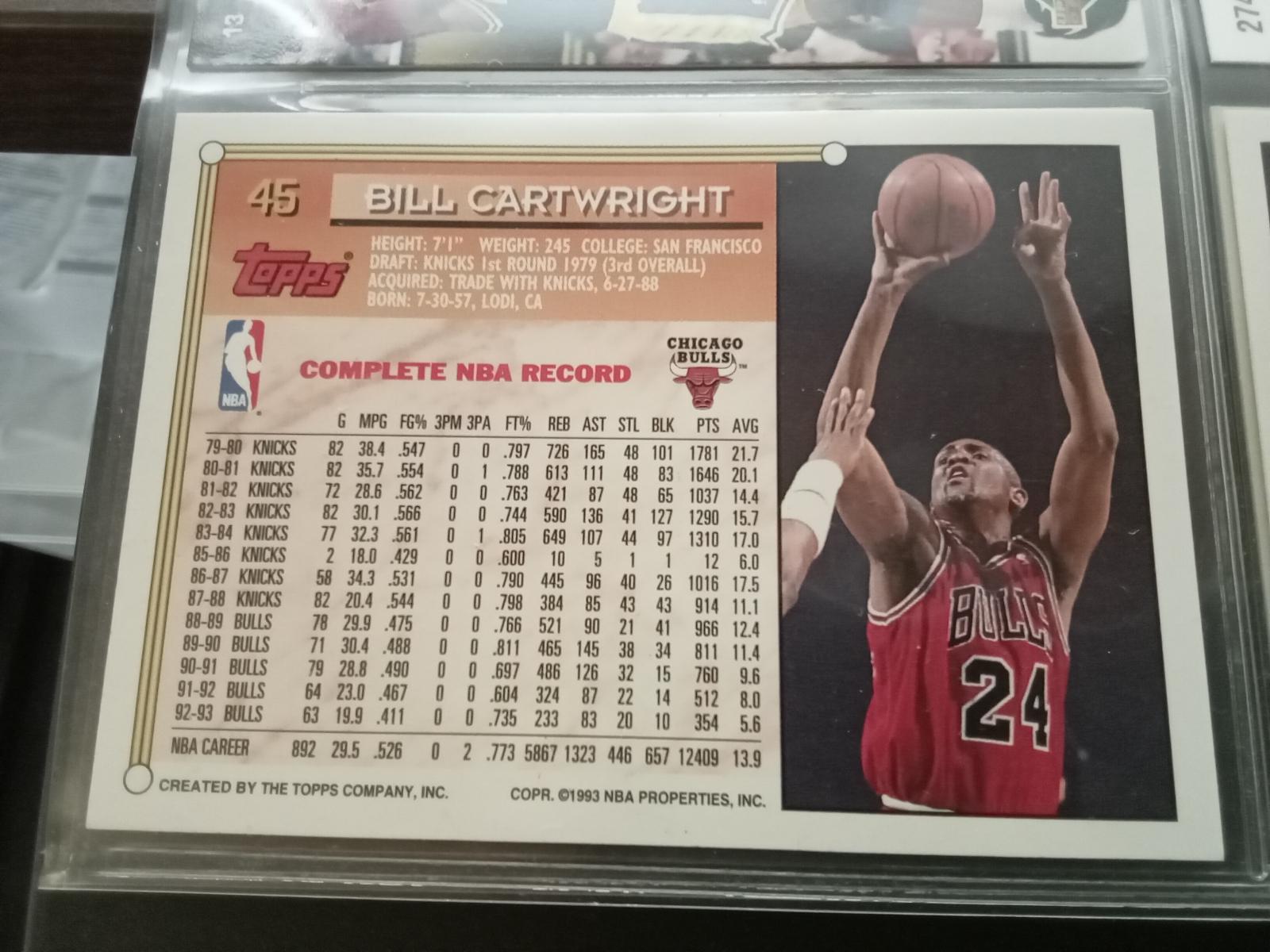 Bill Cartwright #45 Prices | 1993 Topps | Basketball Cards