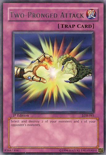 Two-Pronged Attack [1st Edition] LOB-061 Prices | YuGiOh Legend of Blue ...