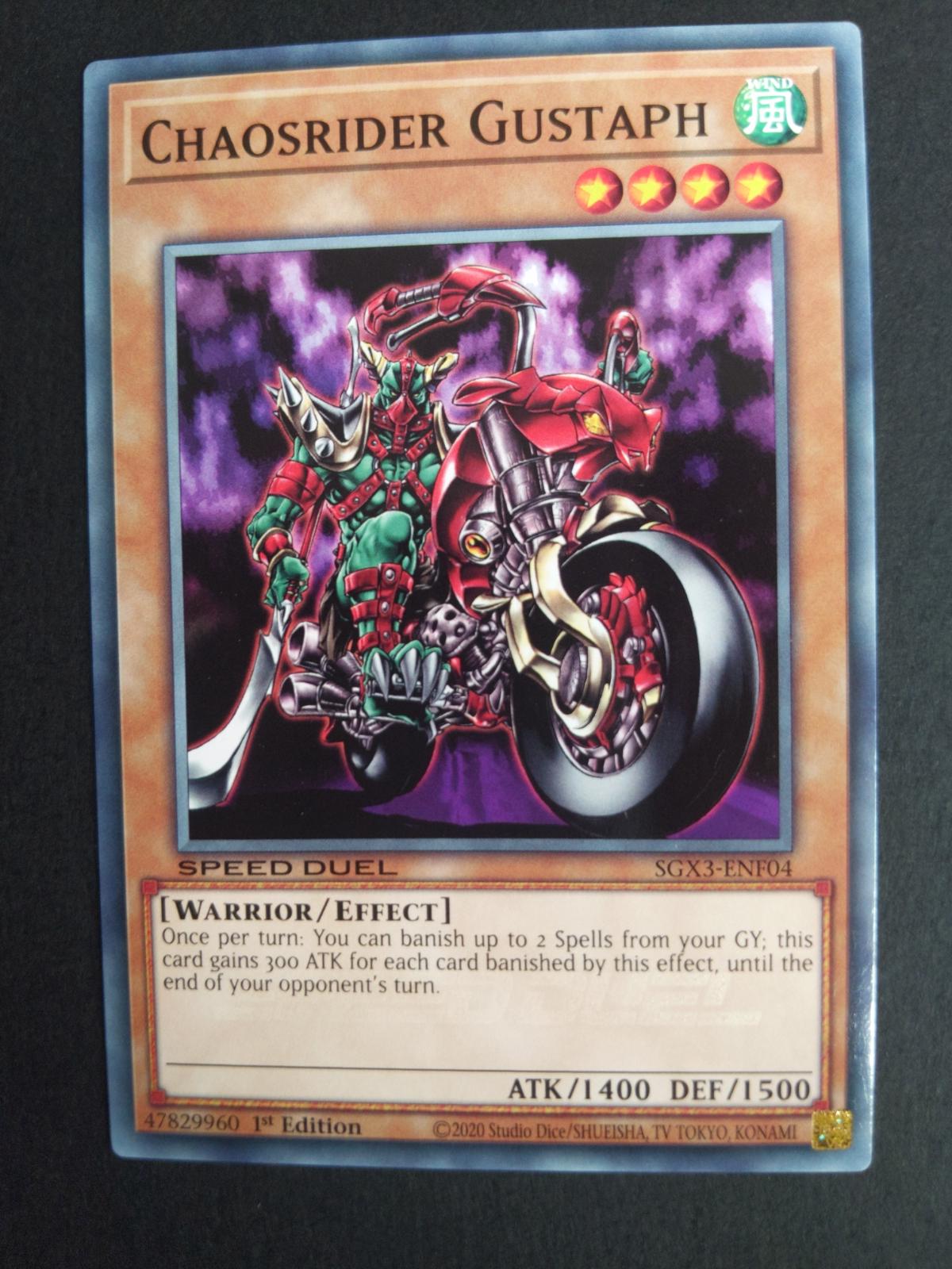 Chaosrider Gustaph SGX3-ENF04 Prices | YuGiOh Speed Duel GX: Duelists of Shadows | YuGiOh Cards