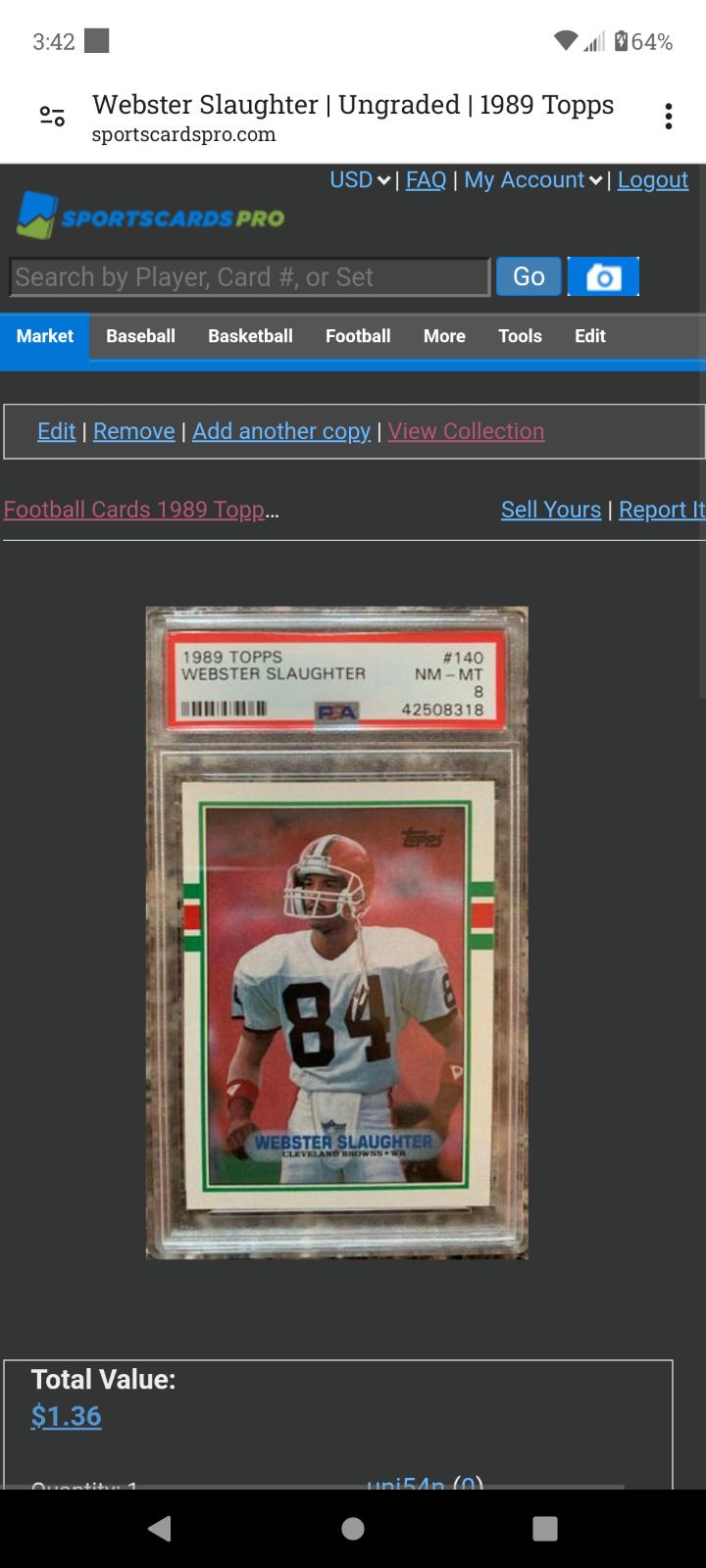 Webster Slaughter | Ungraded | 1989 Topps