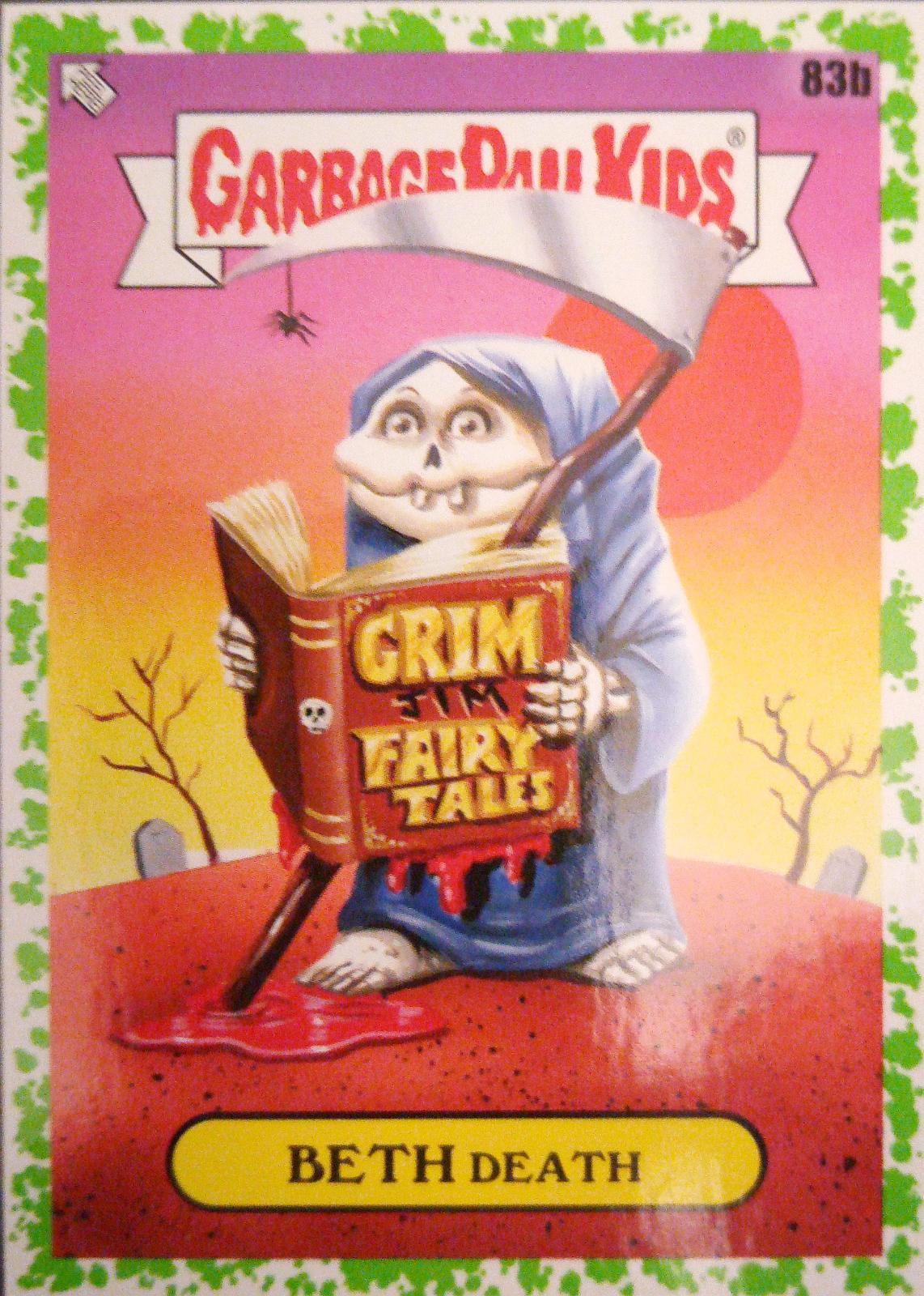Beth Death [Green] #83b Prices | Garbage Pail Kids Book Worms | Garbage ...