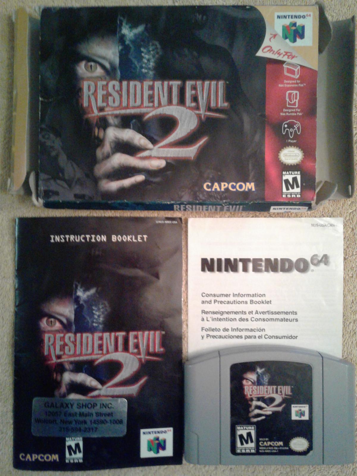Resident Evil 2 | Item, Box, and Manual | Nintendo 64