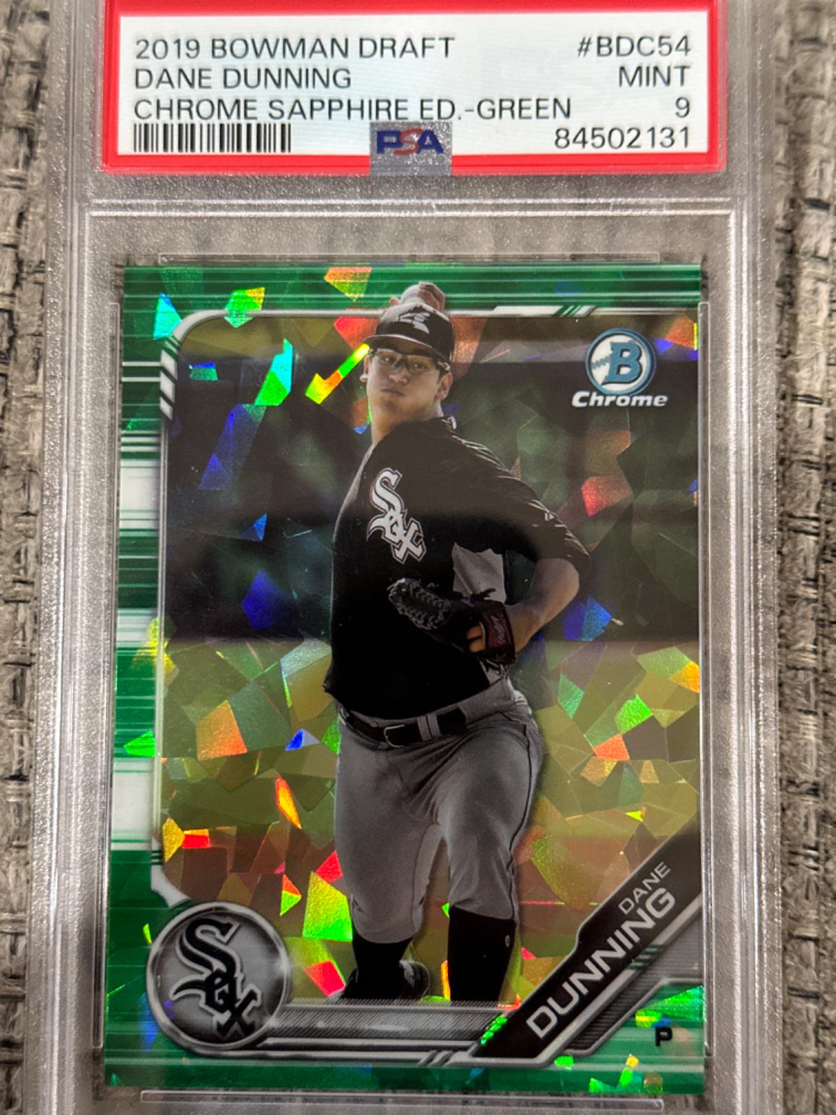 Dane Dunning [Green Sapphire] | Graded 9 | 2019 Bowman Draft Chrome