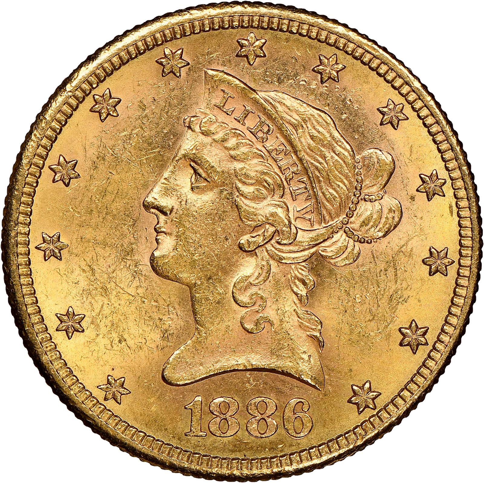 1886 S Liberty Head Gold Eagle Prices | Ungraded, NGC, PCGS Values