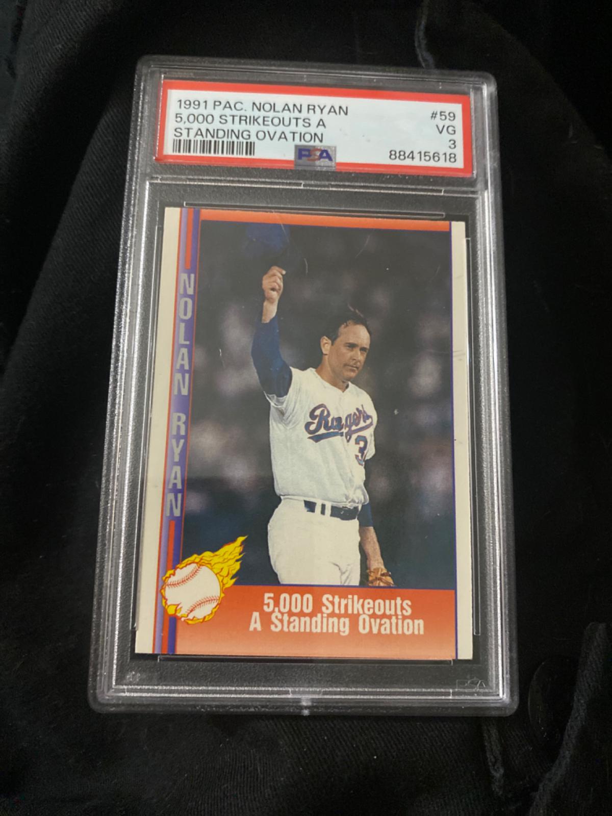 5,000 Strikeouts A [Standing Ovation] | Graded 3 | 1991 Pacific Nolan Ryan