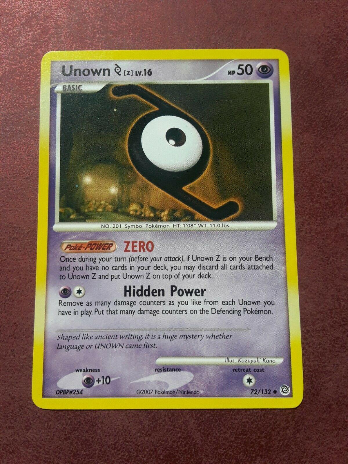 Unown Z #72 Prices | Pokemon Secret Wonders | Pokemon Cards