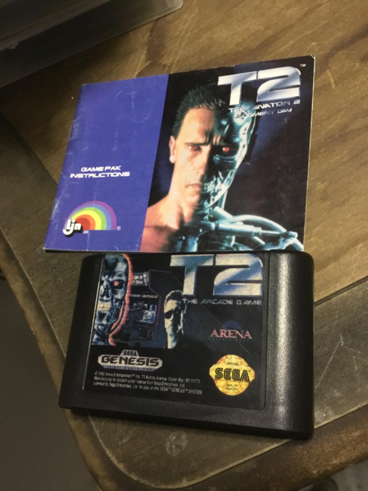 T2 The Arcade Game | Item and Manual only | Sega Genesis