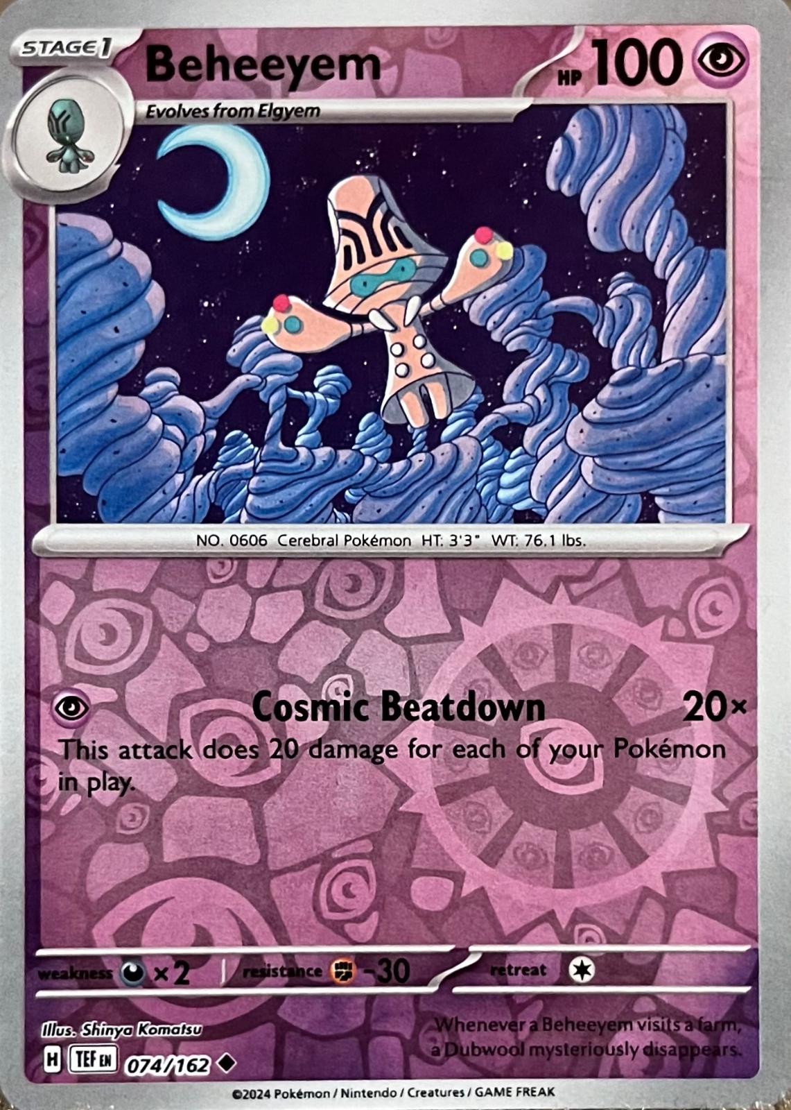 Beheeyem [Reverse Holo] #74 Prices | Pokemon Temporal Forces | Pokemon ...