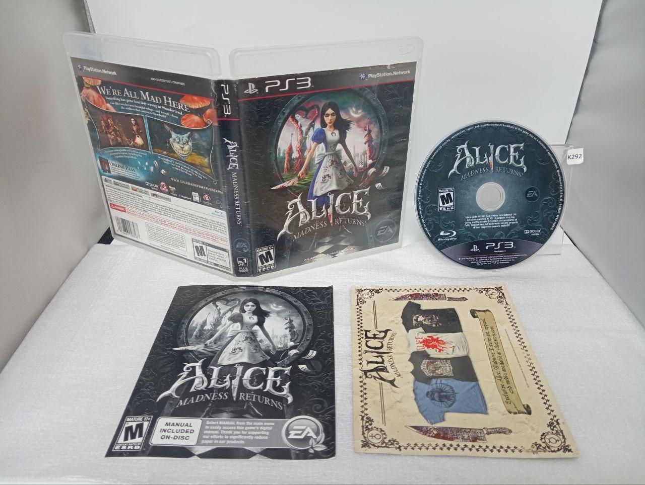 Alice: Madness Returns | Item, Box, and Manual | Playstation 3