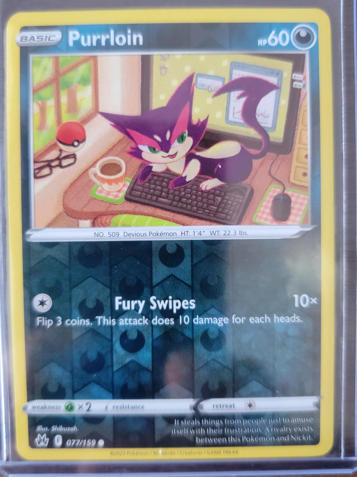 Purrloin [Reverse Holo] #77 Prices | Pokemon Crown Zenith | Pokemon Cards