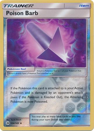 Poison Barb [Reverse Holo] #124 Prices | Pokemon Sun & Moon | Pokemon Cards