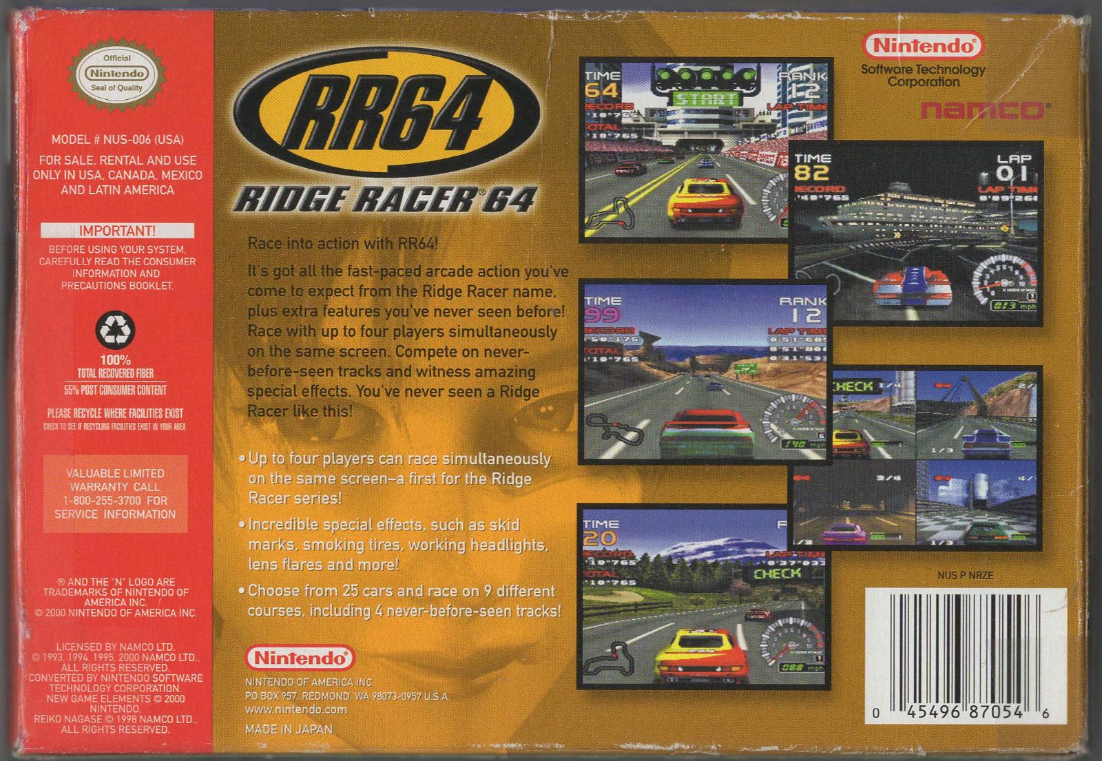 Ridge Racer 64 Prices Nintendo 64 | Compare Loose, CIB & New Prices