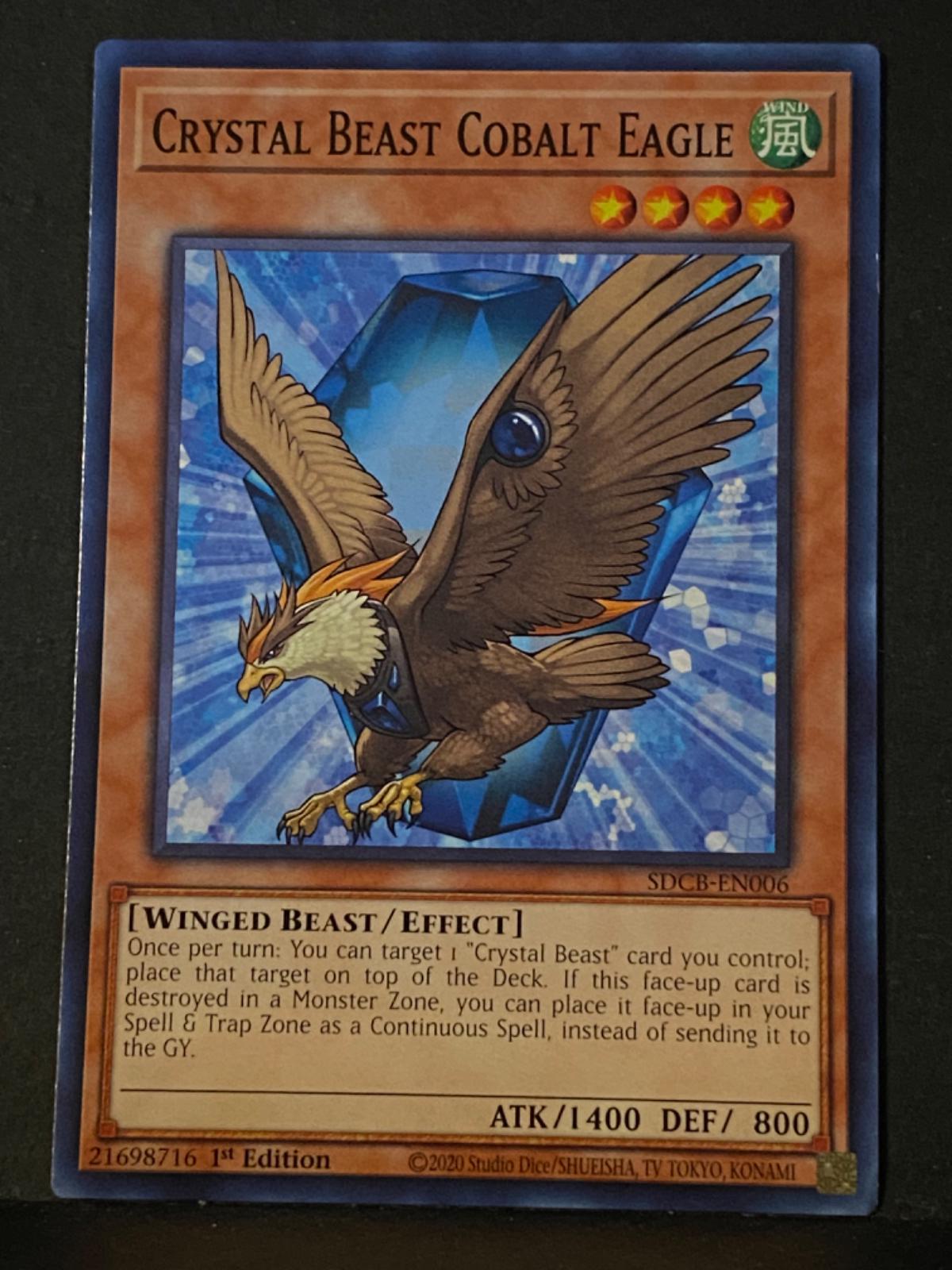 Crystal Beast Cobalt Eagle | Ungraded | YuGiOh Structure Deck: Legend ...