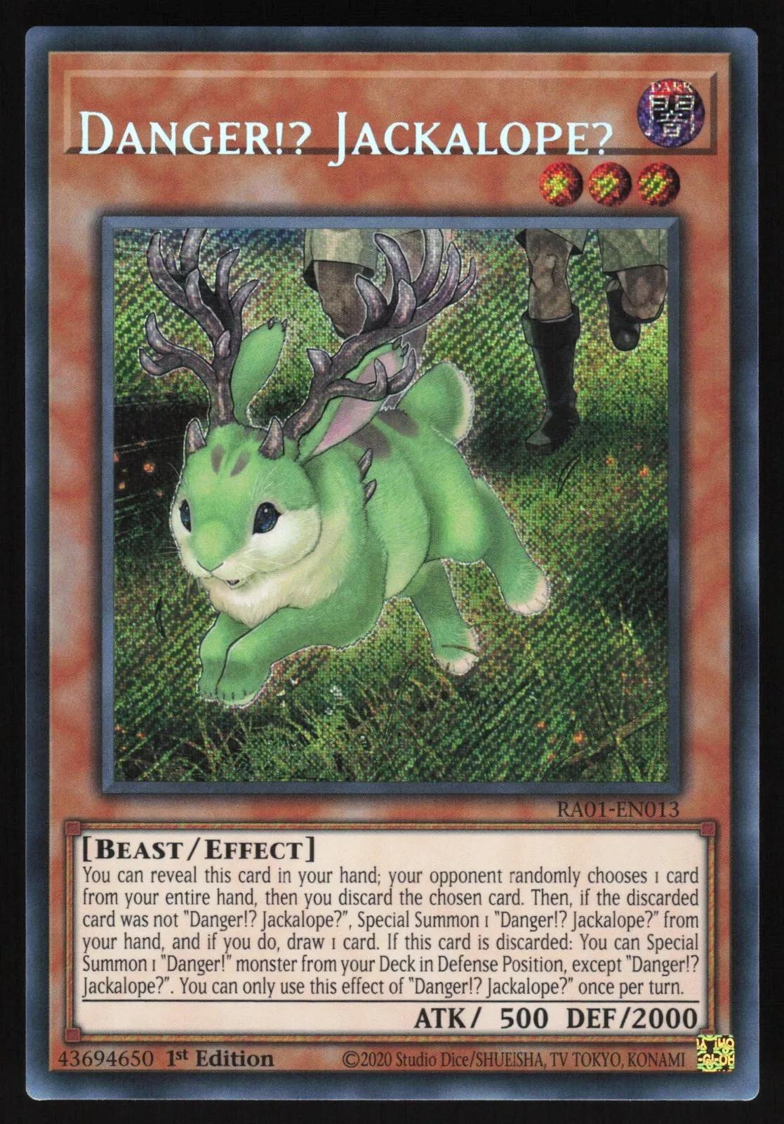 Danger!? Jackalope? [Misprint] RA01-EN013 Prices | YuGiOh 25th Anniversary Rarity Collection ...