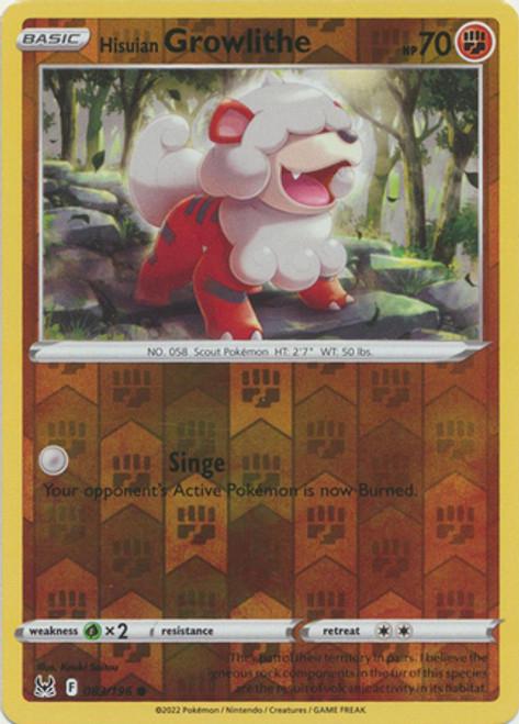 Hisuian Growlithe [Reverse Holo] #83 Prices | Pokemon Lost Origin ...