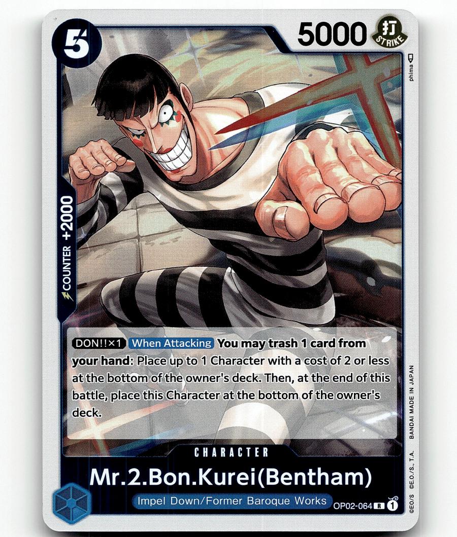 Mr.2.Bon.Kurei Bentham OP02-064 Prices | One Piece Paramount War | One Piece Cards