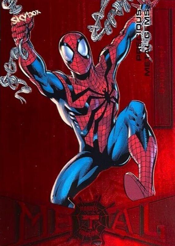 Spider-Man [Precious Metal Gems Red] #64 Prices | Marvel 2022 Metal ...