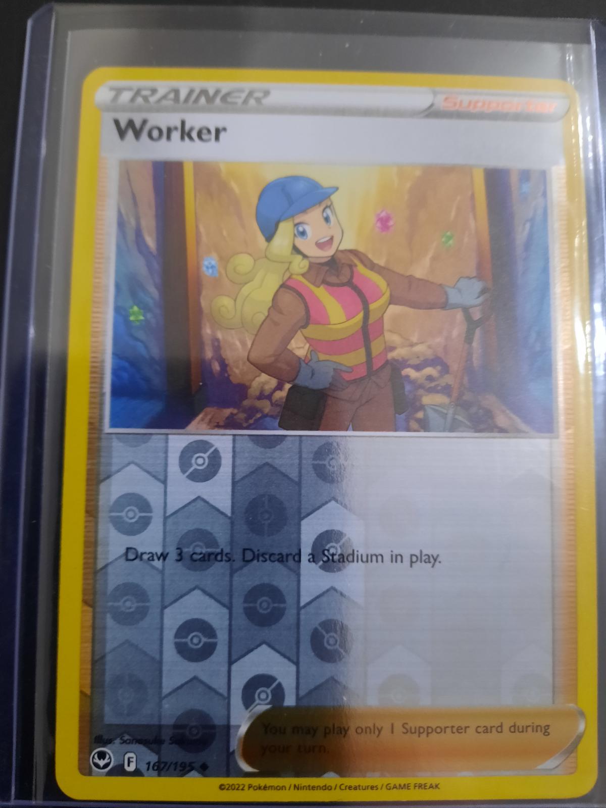 Worker [Reverse Holo] #167 Prices | Pokemon Silver Tempest | Pokemon Cards
