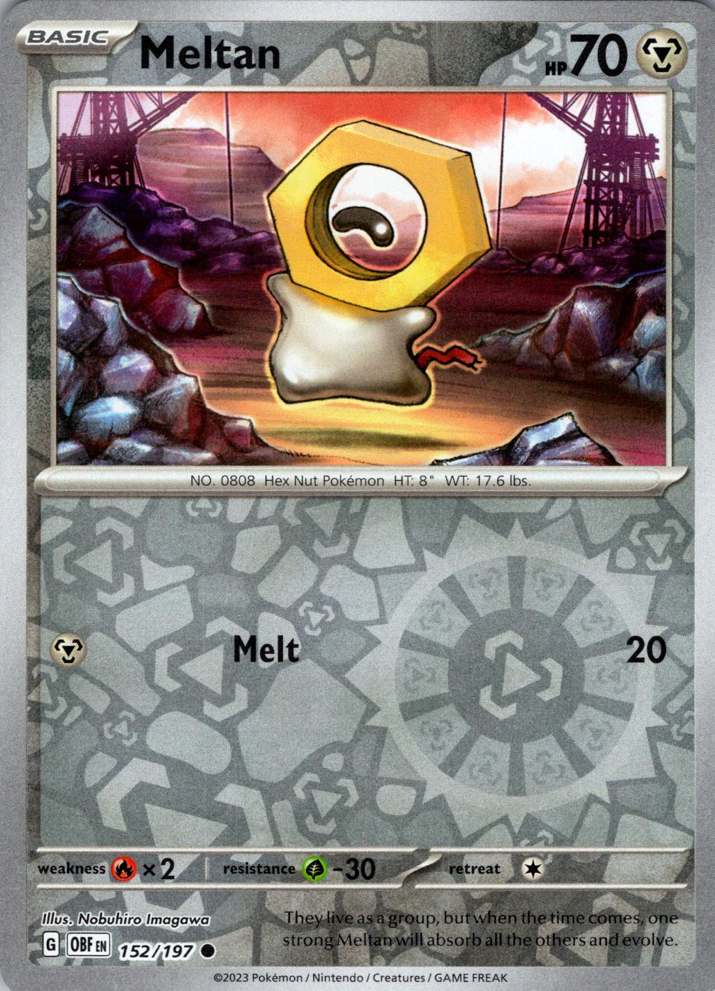 Meltan [Reverse Holo] #152 Prices | Pokemon Obsidian Flames | Pokemon Cards
