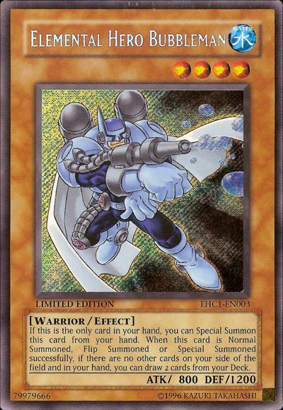 Elemental HERO Bubbleman EHC1-EN003 79979666 Prices | YuGiOh Elemental Hero Collection 2 ...