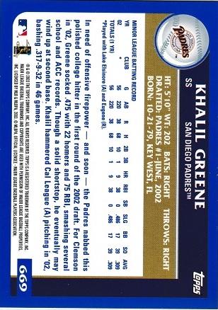 Khalil Greene #669 Prices | 2003 Topps | Baseball Cards
