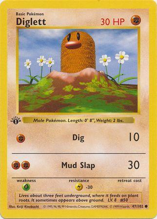 Diglett [1st Edition] #47 Prices | Pokemon Base Set | Pokemon Cards