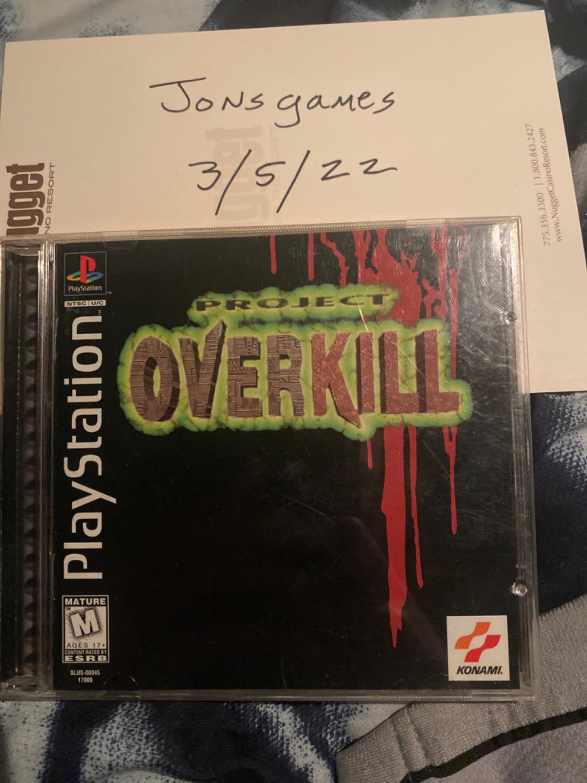 Project Overkill | Item, Box, and Manual | Playstation