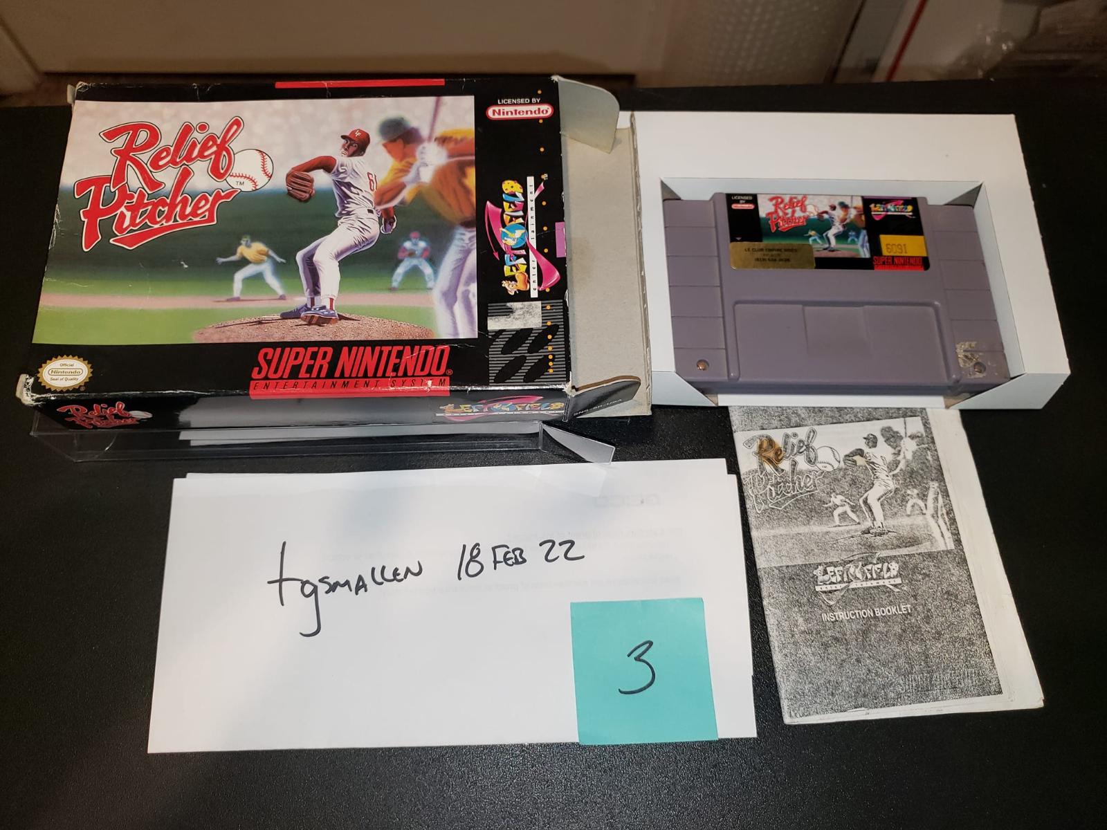Relief Pitcher | Item and Box only | Super Nintendo