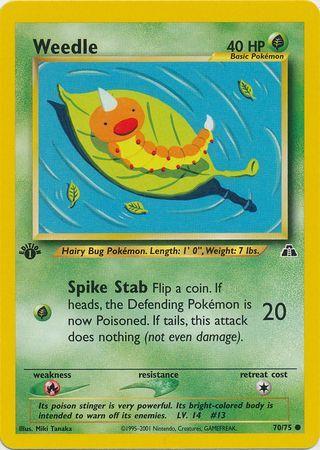 Weedle [1st Edition] #70 Prices | Pokemon Neo Discovery | Pokemon Cards