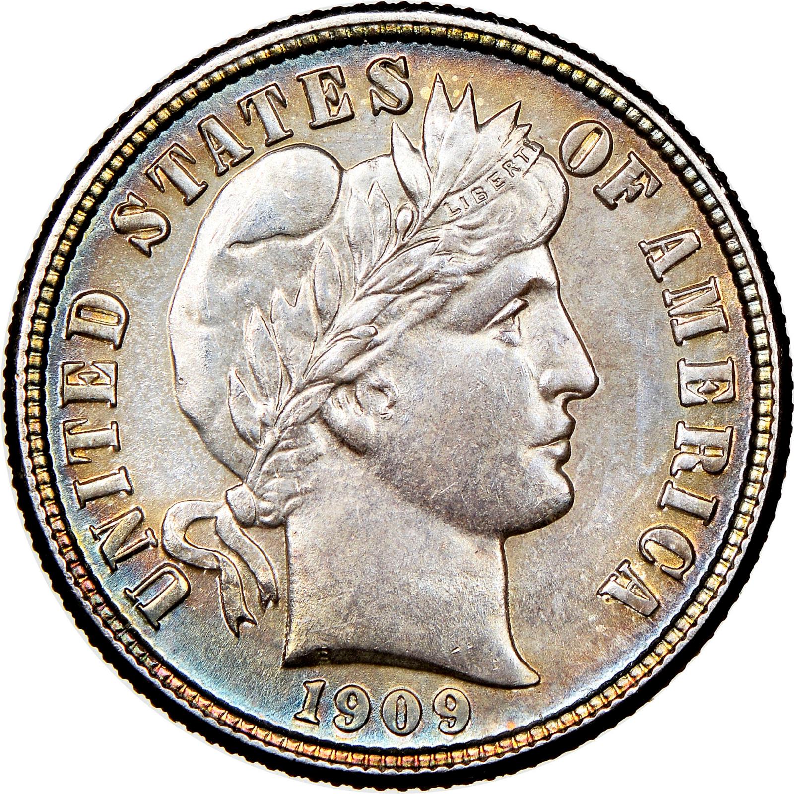 1909 S Barber Dime Prices | Ungraded, NGC, PCGS Values