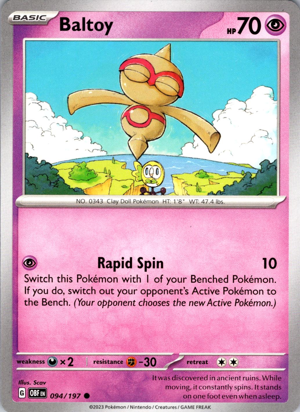 Baltoy #94 Prices | Pokemon Obsidian Flames | Pokemon Cards