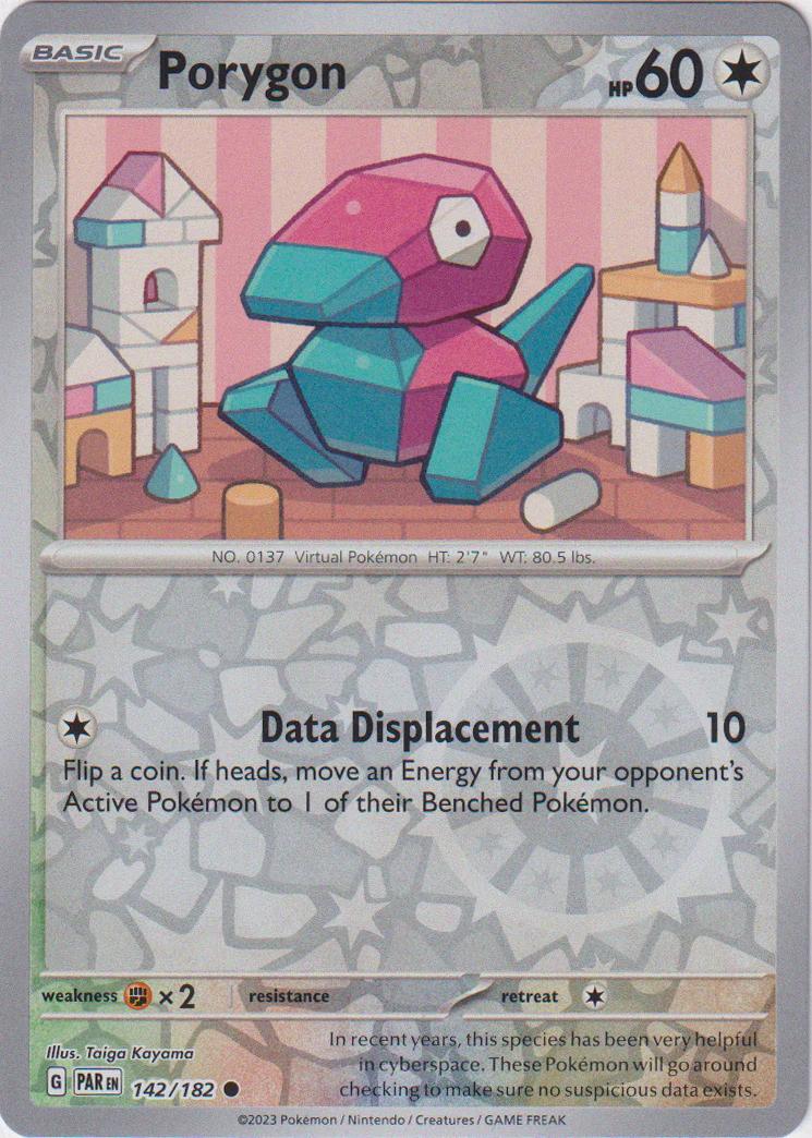 Porygon [Reverse Holo] #142 Prices | Pokemon Paradox Rift | Pokemon Cards