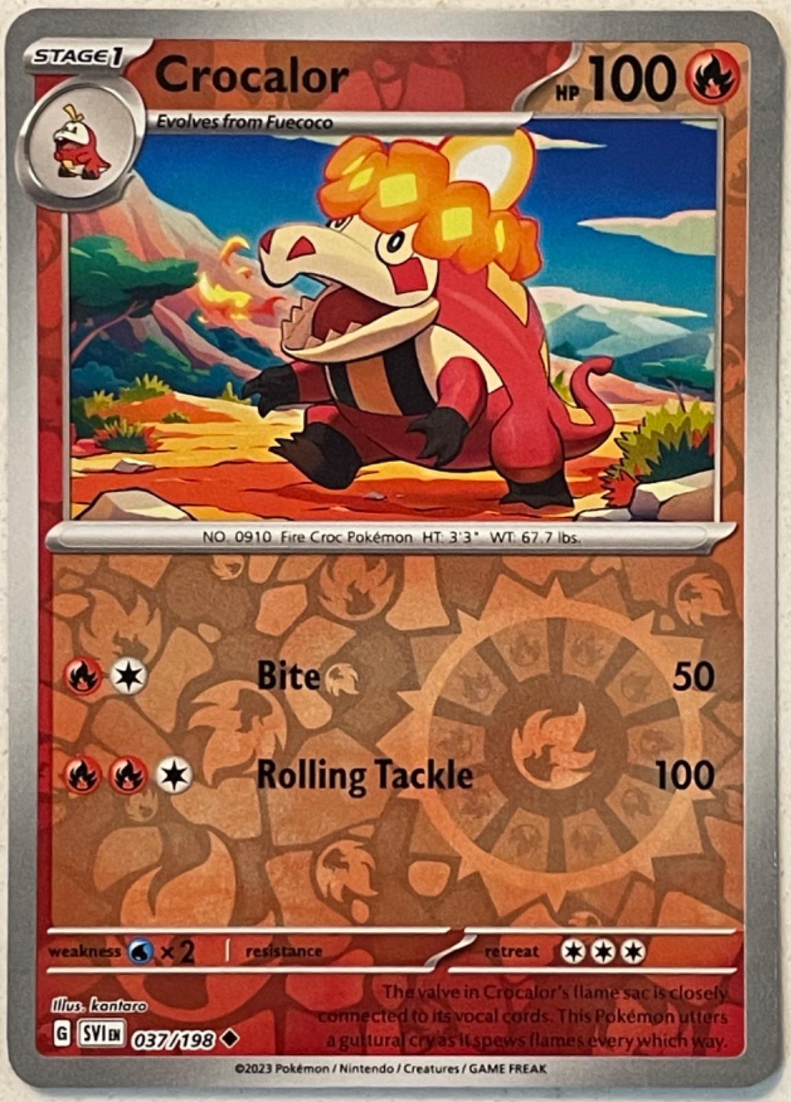 Crocalor [Reverse Holo] #37 Prices | Pokemon Scarlet & Violet | Pokemon ...