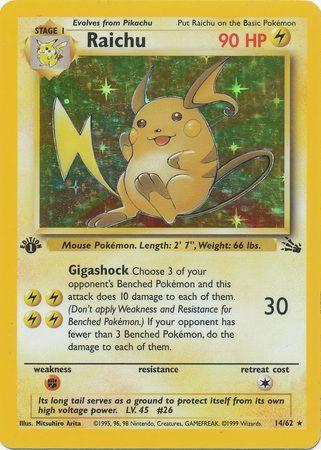 Raichu [1st Edition] #14 Prices | Pokemon Fossil | Pokemon Cards