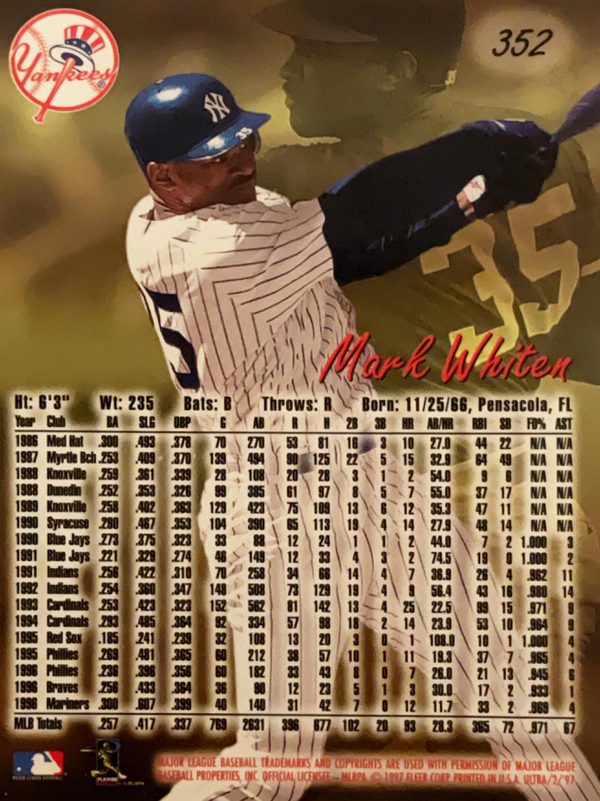 Mark Whiten #352 Prices | 1997 Ultra | Baseball Cards