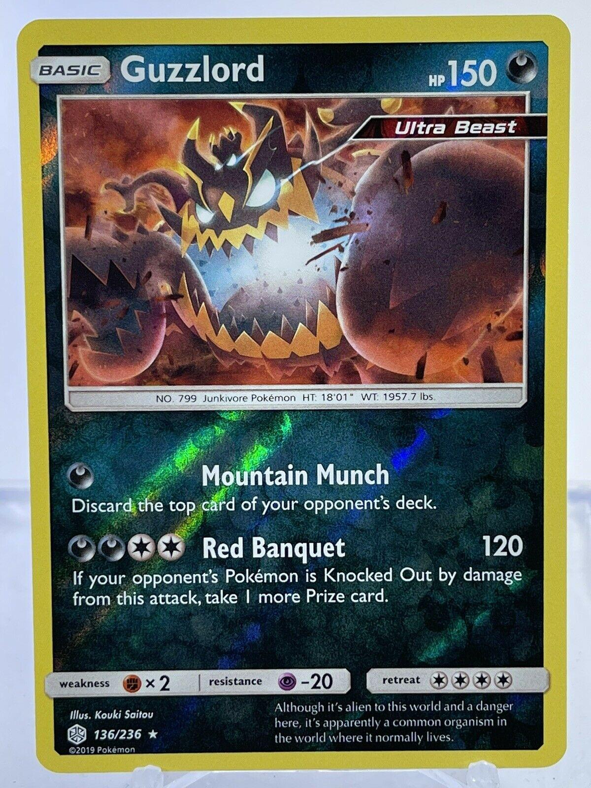 Guzzlord [Reverse Holo] #136 Prices | Pokemon Cosmic Eclipse | Pokemon ...