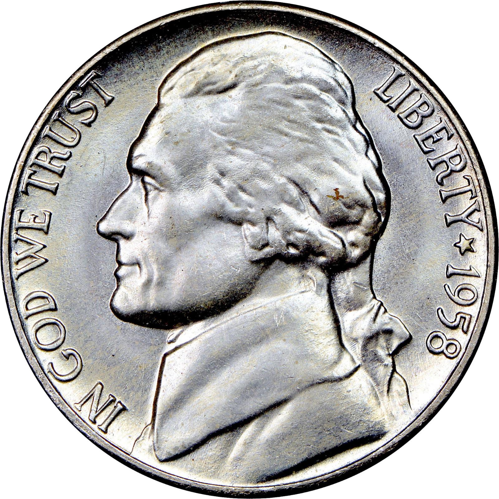 1958 D Jefferson Nickel Prices | Ungraded, NGC, PCGS Values