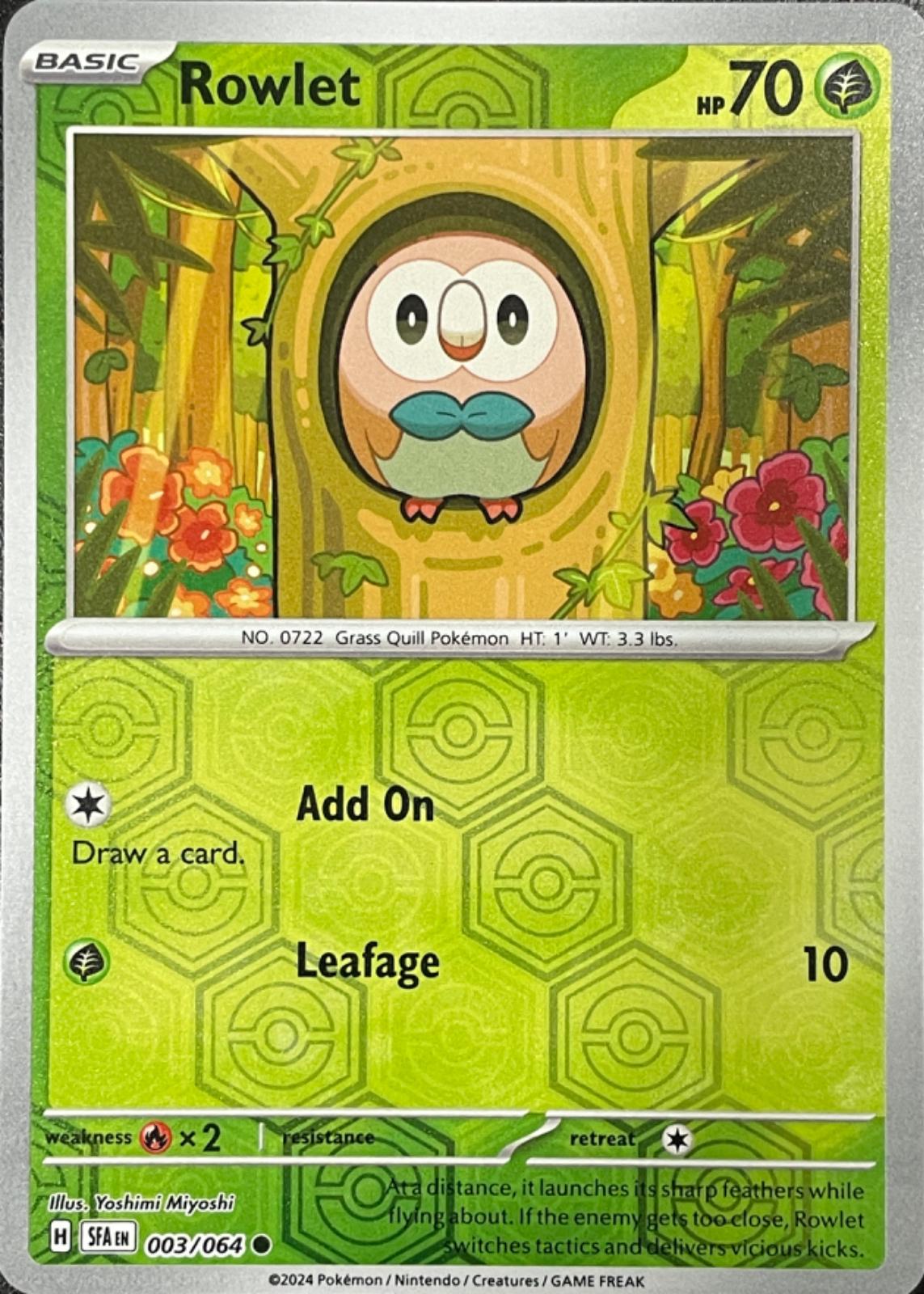 Rowlet [Reverse Holo] #3 Prices | Pokemon Shrouded Fable | Pokemon Cards