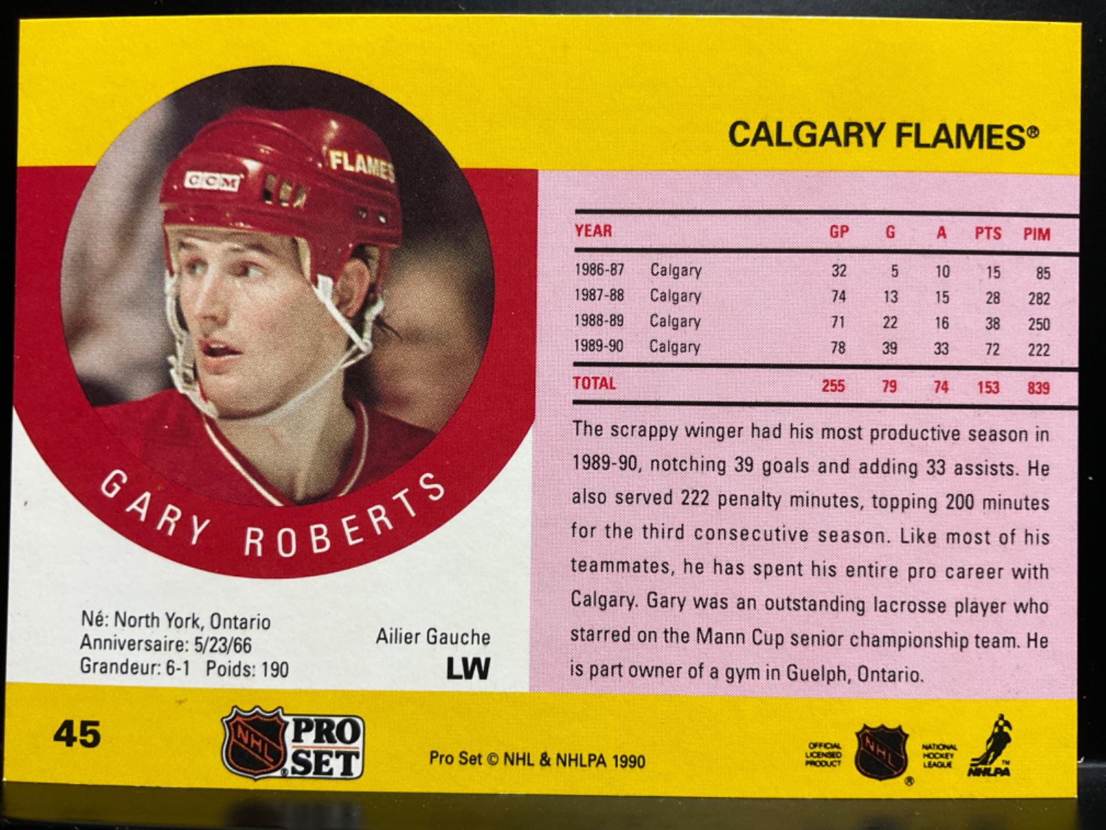Gary Roberts #45 Prices | 1990 Pro Set | Hockey Cards