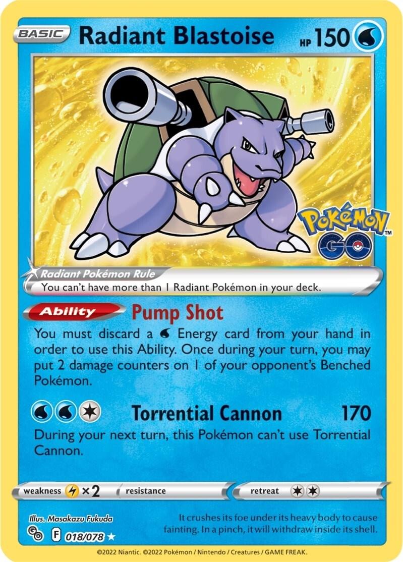 Radiant Blastoise #18 Prices | Pokemon Go | Pokemon Cards
