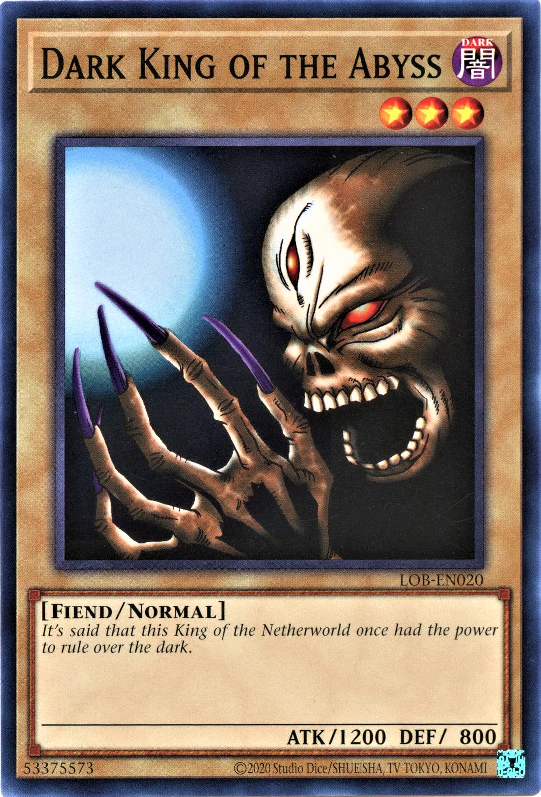 Dark King of the Abyss LOB-EN020 Prices | YuGiOh Legend of Blue Eyes ...
