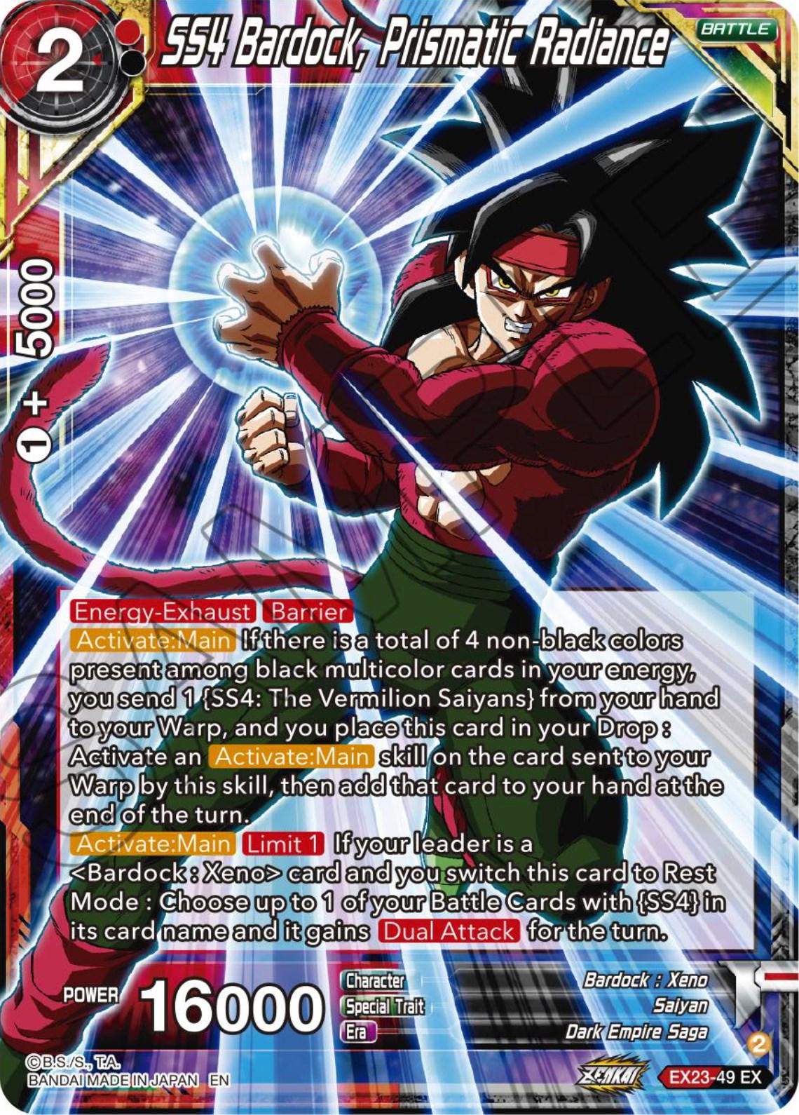 SS4 Bardock, Prismatic Radiance EX23-49 Prices | Dragon Ball Super ...