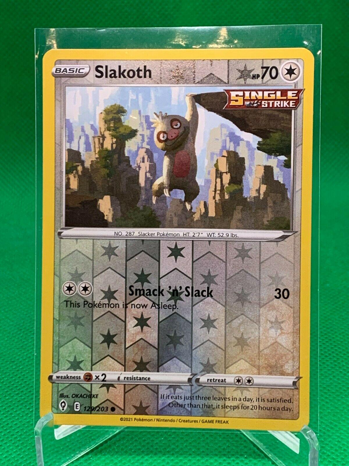 Slakoth [Reverse Holo] #129 Prices | Pokemon Evolving Skies | Pokemon Cards