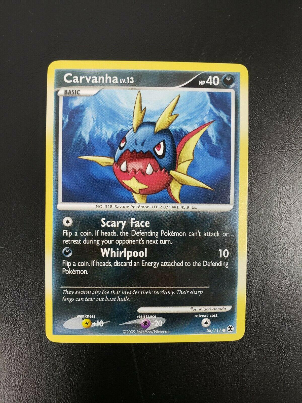 Carvanha #58 Prices | Pokemon Rising Rivals | Pokemon Cards