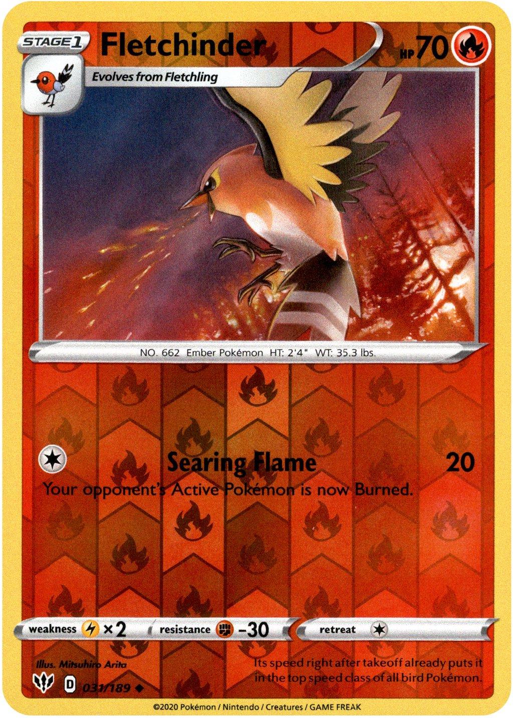 Fletchinder [Reverse Holo] #31 Prices | Pokemon Darkness Ablaze ...