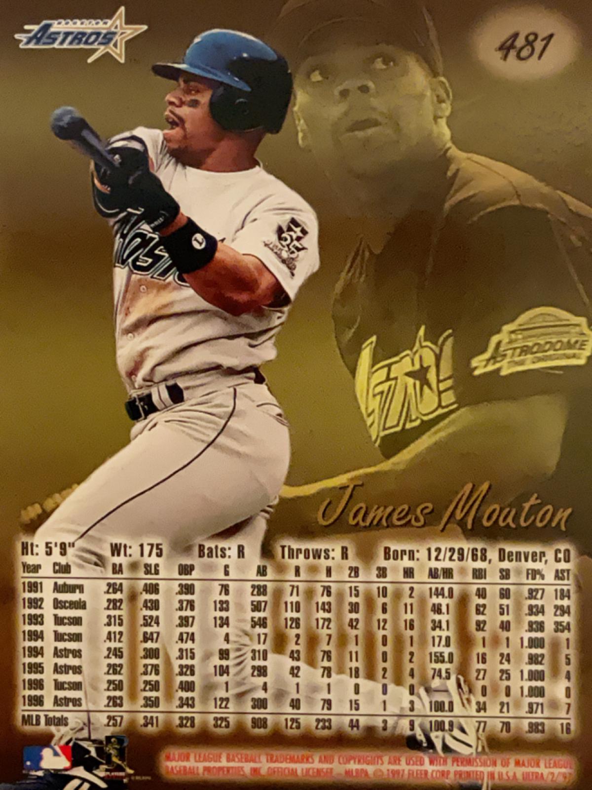 James Mouton #481 Prices | 1997 Ultra | Baseball Cards