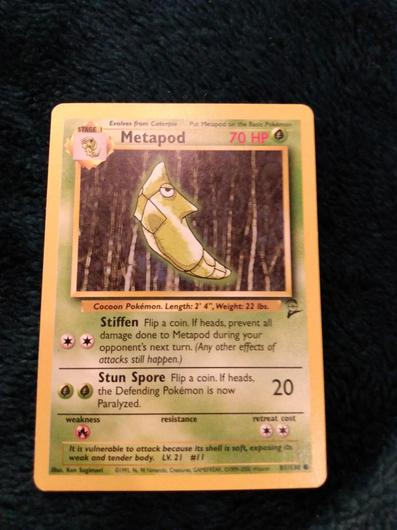 Metapod | Ungraded | Pokemon Base Set 2